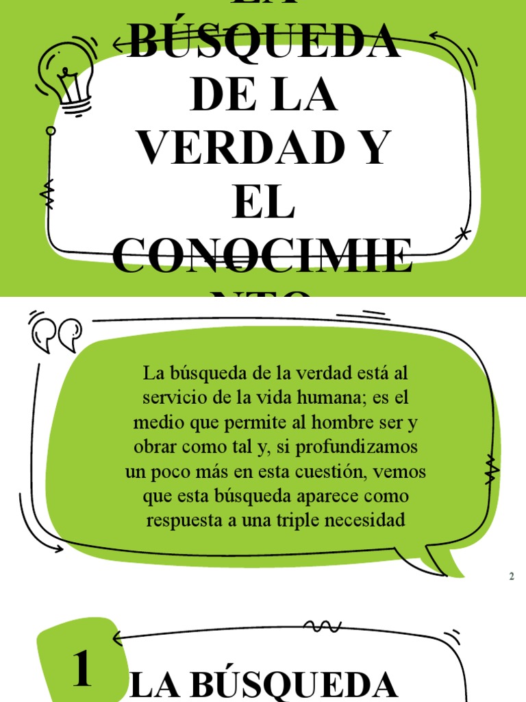 La Búsqueda De La Verdad Y El Conocimiento Pdf Verdad Existencia