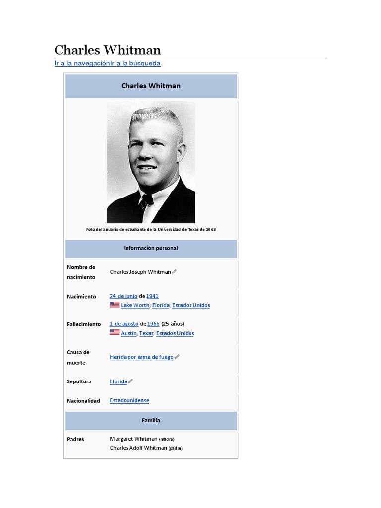 Charles Whitman | PDF