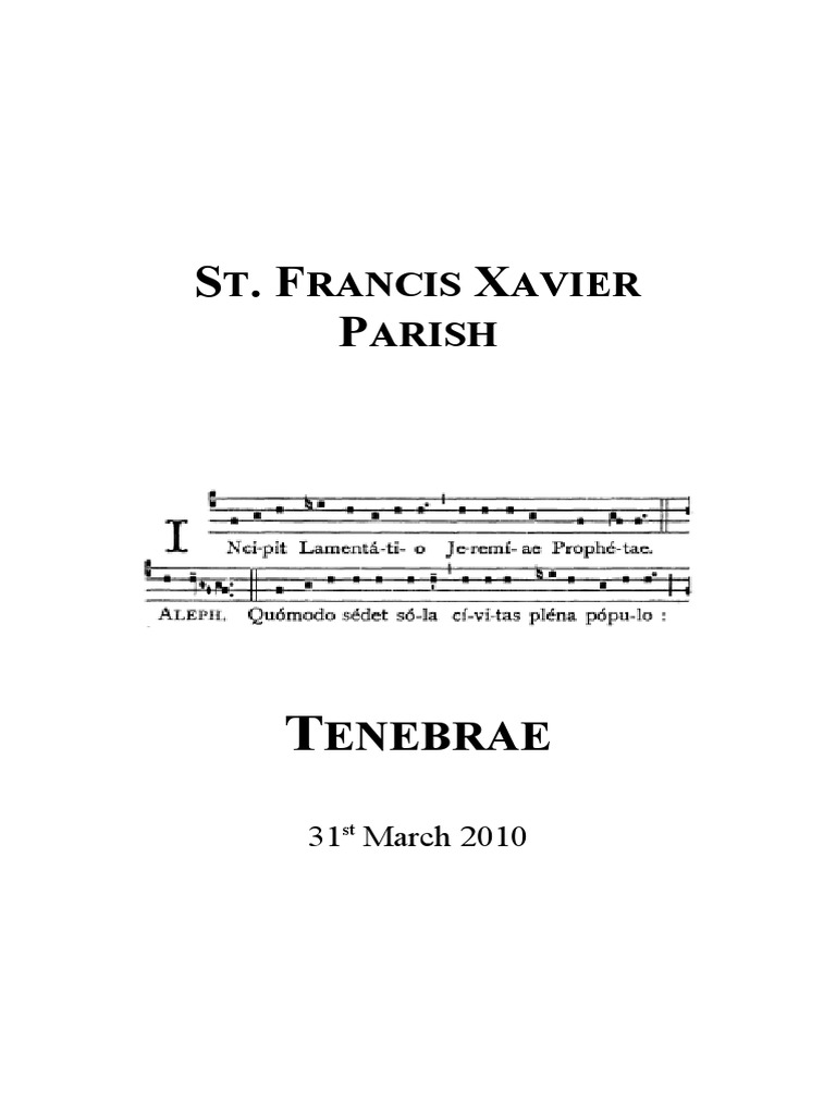 Tenebrae Booklet | PDF | Sin | Jesus