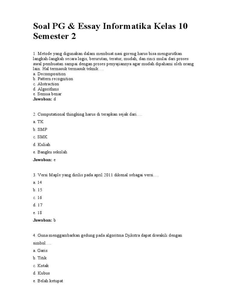 Soal Informatika | PDF