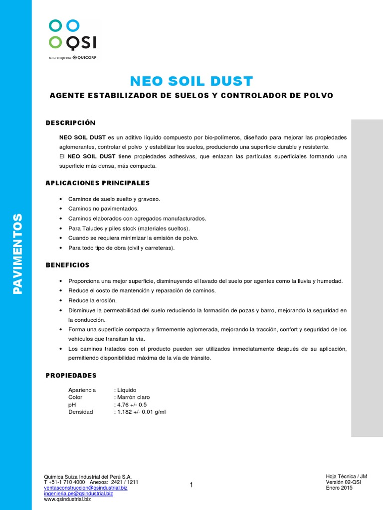 Neo Soil Dust - 2016 | PDF | Química