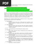 The Business Continuity Management Audit Checklist: No. Description ...