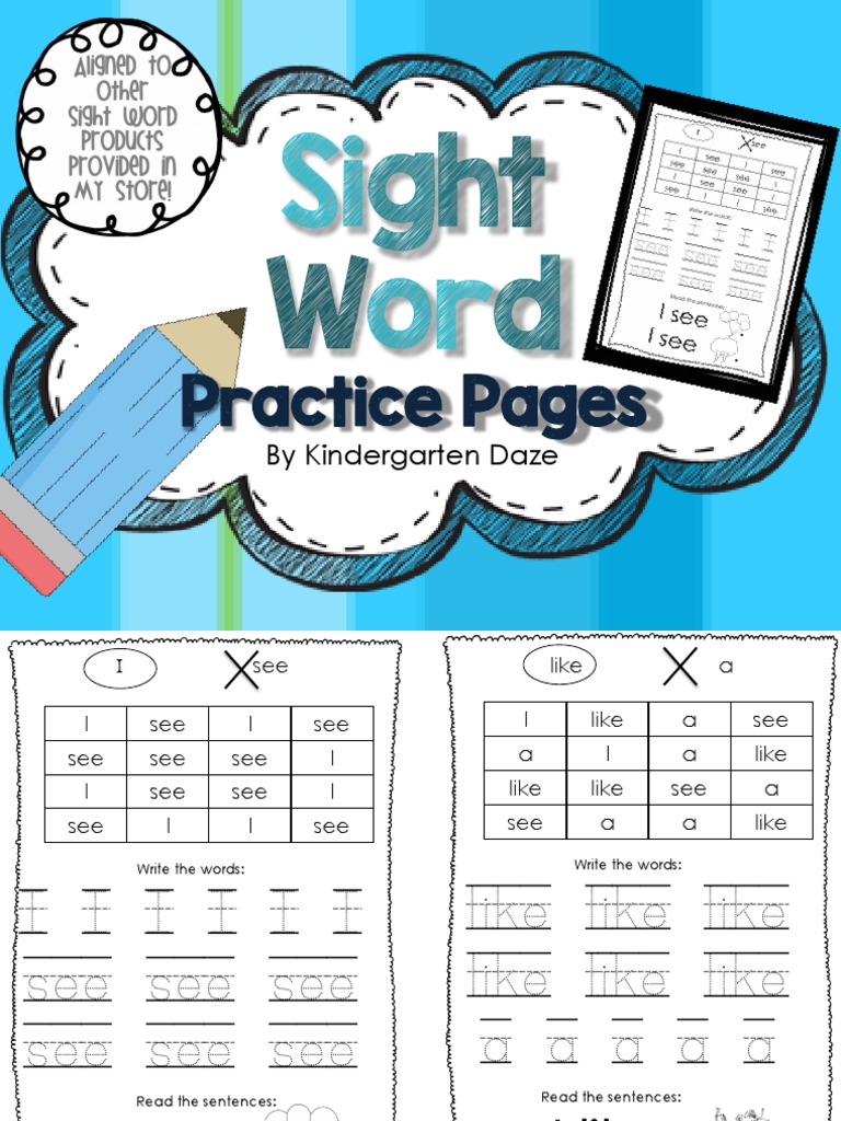 Sight Word Practice Sheets | PDF