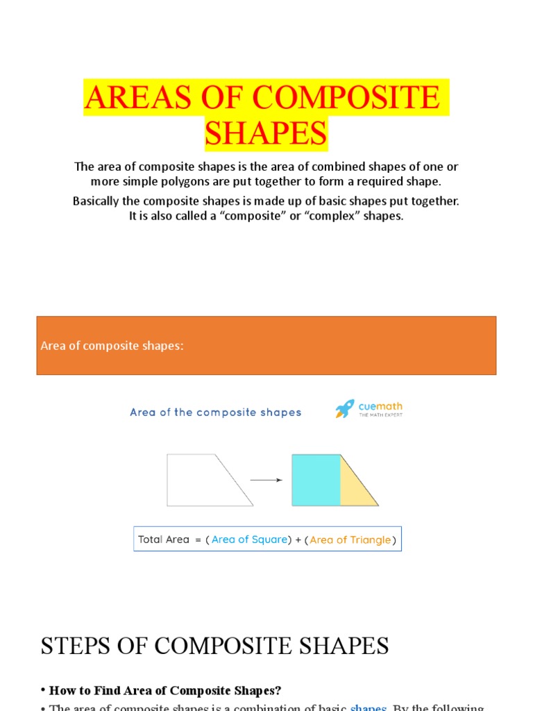 Calculate the area of composite shapes | PDF | Area | Triangle