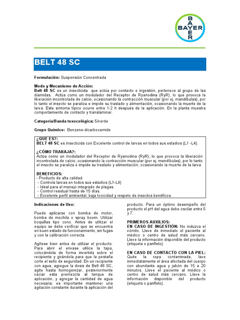 Belt 48 SC-GUA | PDF | Insecticida | Insectos