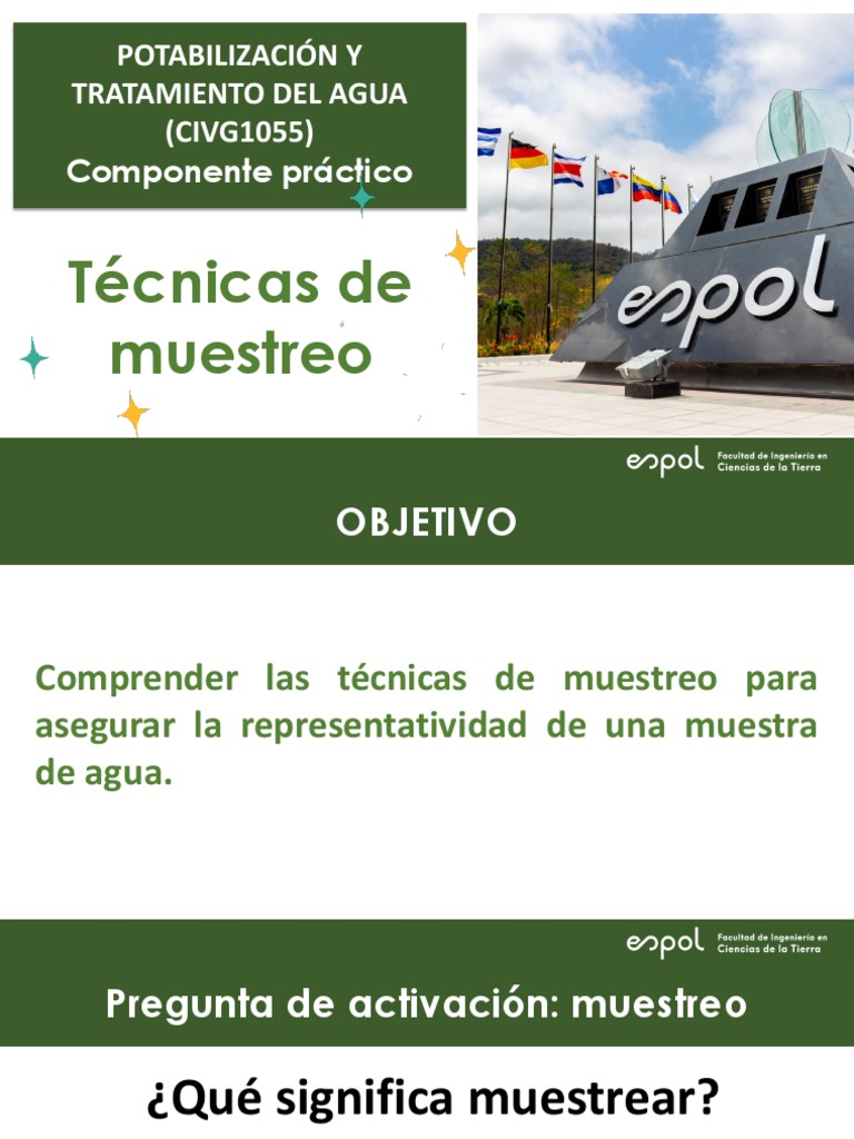 Técnicas de Muestreo (-1 | PDF | Agua | Agua potable