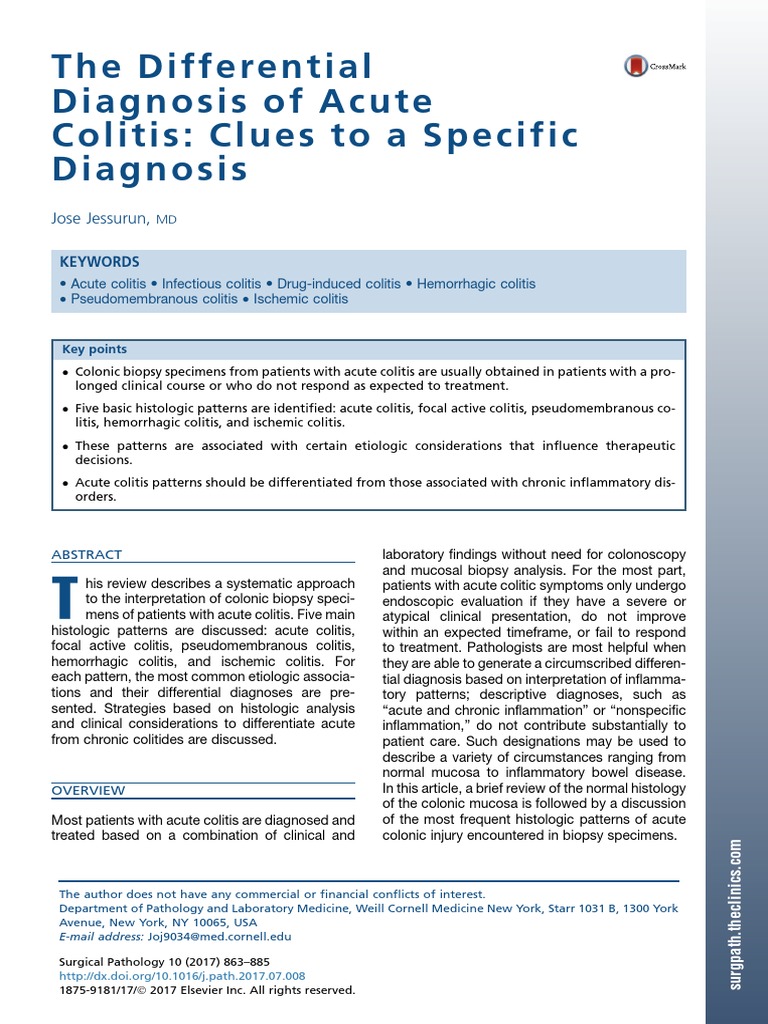Acute Colitis Diagnosis | PDF | Ulcerative Colitis | Crohn's Disease