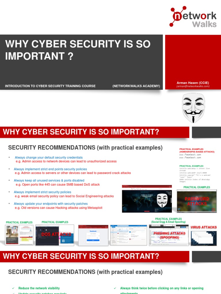 1.3. LECTURE PPT - Why Cyber Security Is So Important v1 | PDF ...