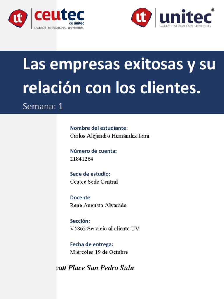Tarea 1 Servicio Al Cliente | PDF | Cliente | Business