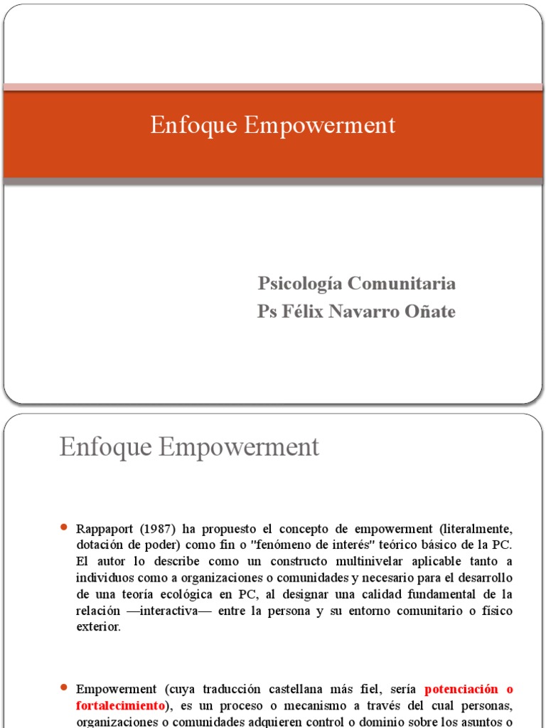 Modelo Del Empowerment - Transformación Social | PDF | Empoderamiento ...