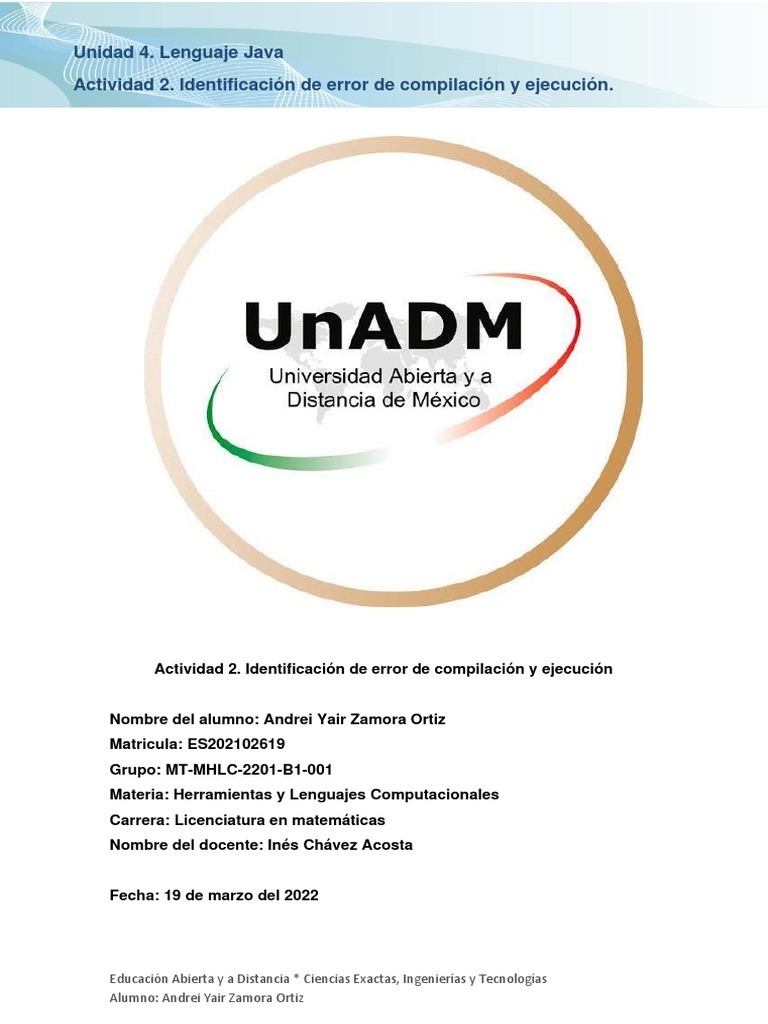 MHLC U4 A2 Anzo | PDF | Lenguaje de programación | Compilador