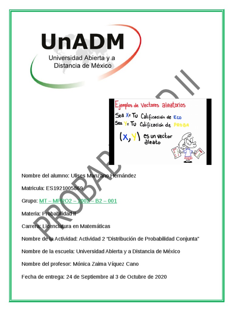 Mpro2 U1 A2 Ulmh | PDF | Integral | Variable aleatoria