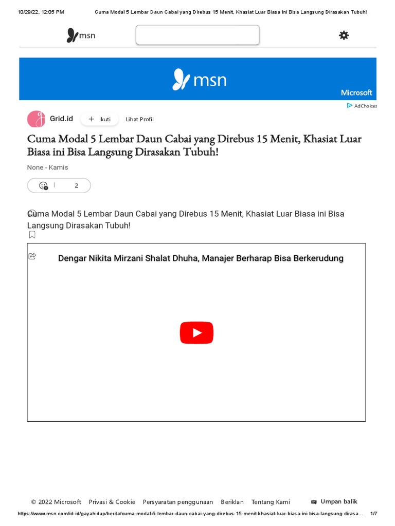 Cuma Modal 5 Lembar Daun Cabai Yang Direbus 15 Menit, Khasiat Luar ...