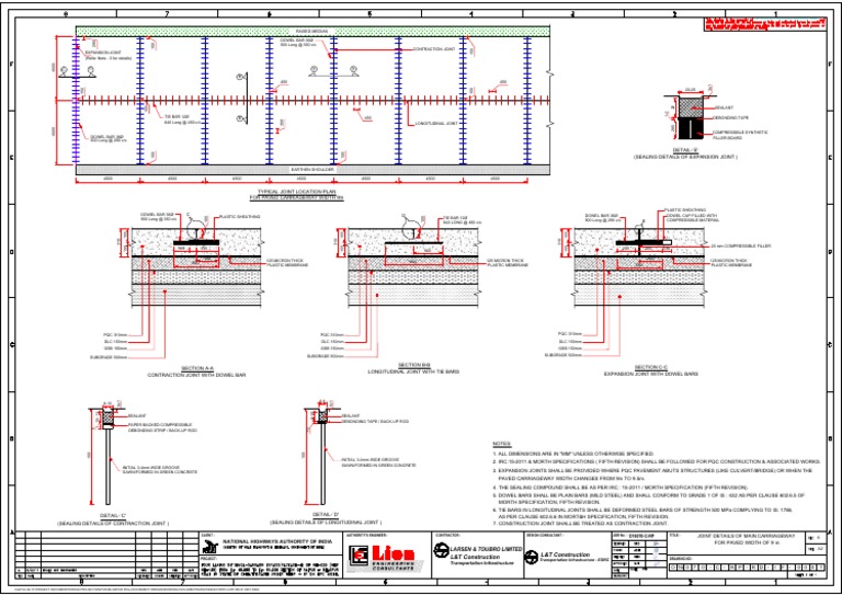 Joint Details of MCW | PDF | Road Surface | Civil Engineering