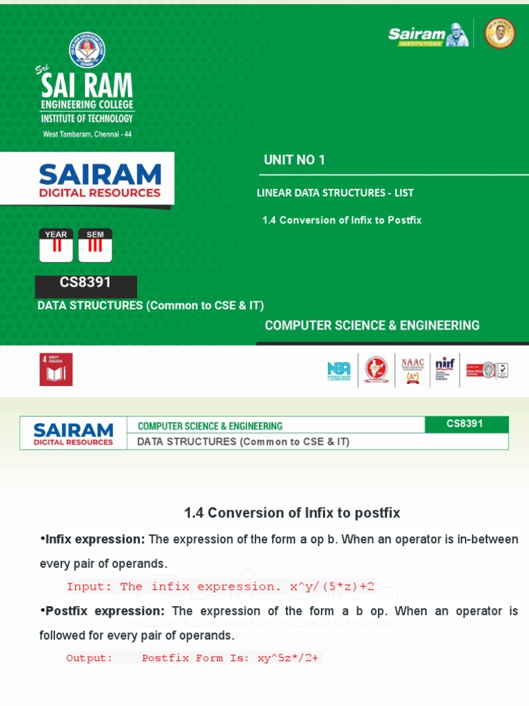 1.4 Conversion of Infix To Postfix | PDF | Software Engineering ...