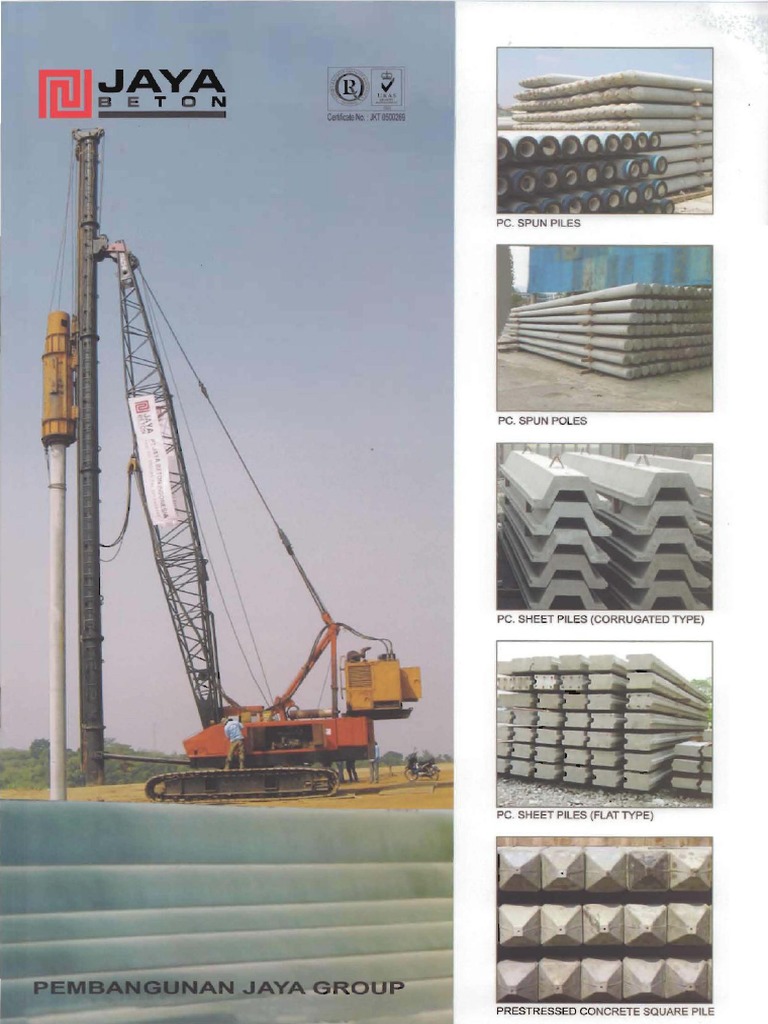 Brosur - PT. Jaya Beton Indonesia | PDF | Deep Foundation | Concrete
