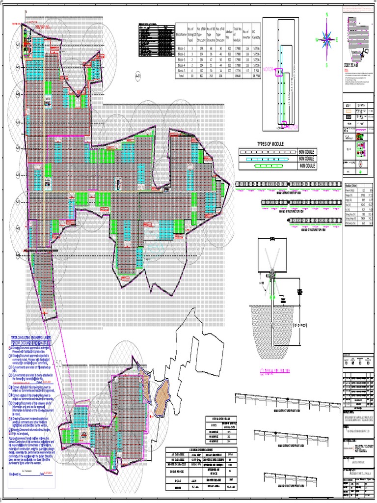 SKYP1-57.5MW-TL-E-DWG-AL-01 - Stamped (Minpur Palvancha) | PDF | Solar Energy | Copyright Law