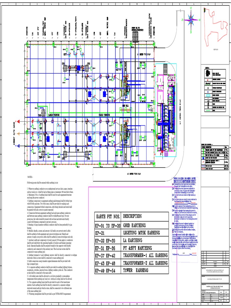 SWLD SKYP1 57.5MWp TL E DWG SWG EARTH 01 - Approved | PDF | Pipe (Fluid Conveyance) | Construction