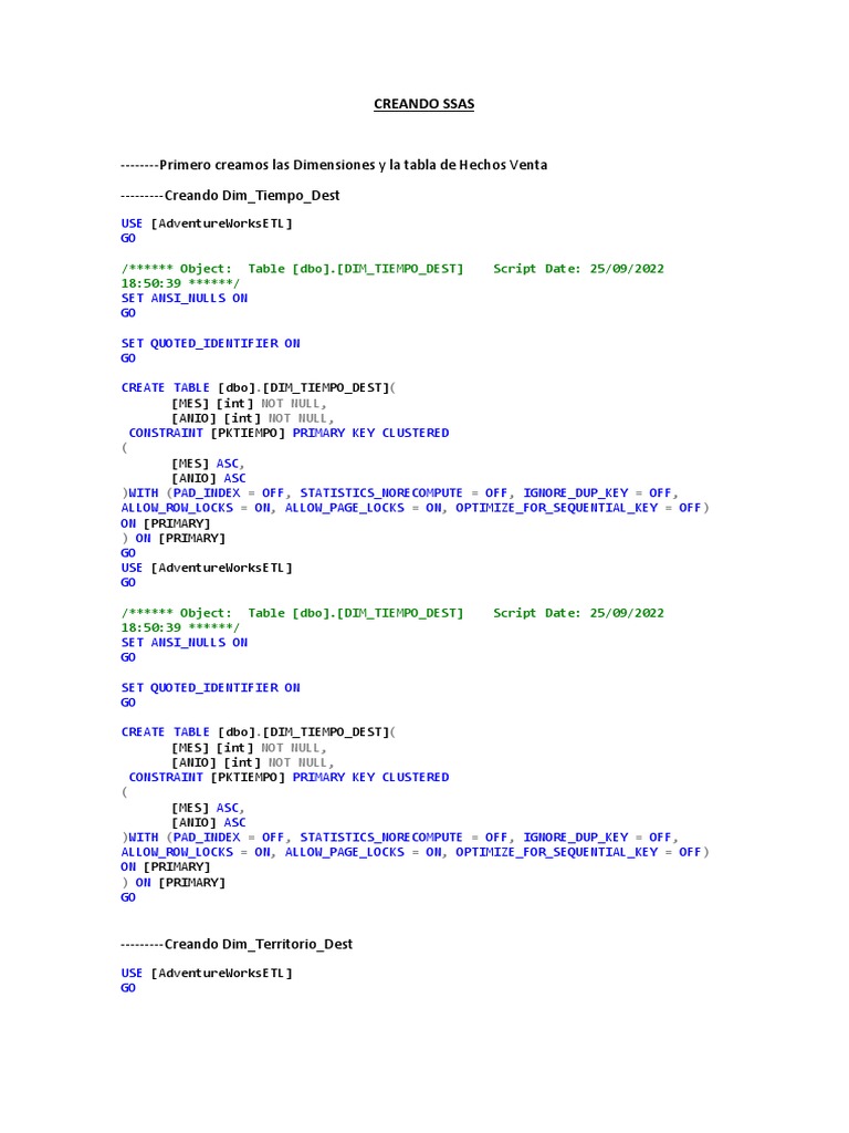 Clase Semana 09 - CREANDO Dimensiones y Tabla de Hechos SSAS | PDF ...