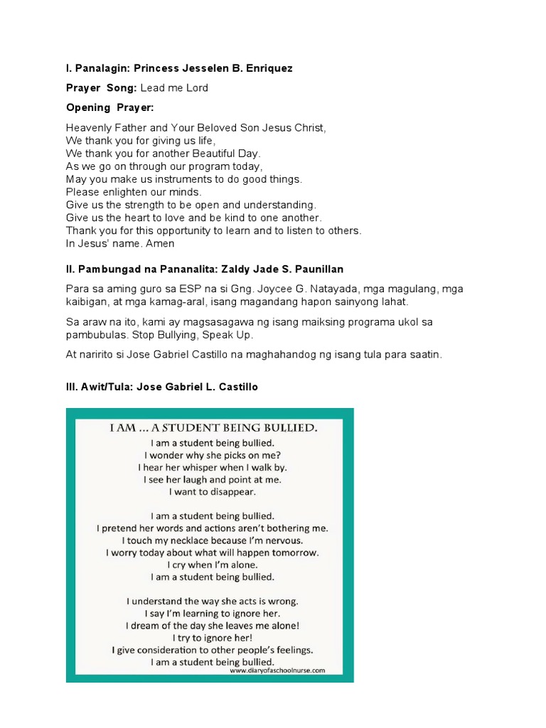 ESP Program Against Bullying | PDF | Religion & Spirituality