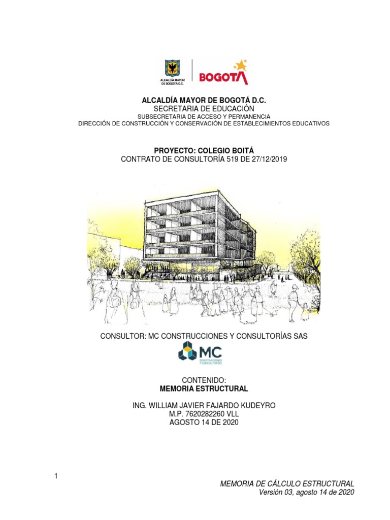 Proyecto Estructural - 2. Memorias Calculo Estructural - 2. Memoria Cálculo Estructural | PDF ...