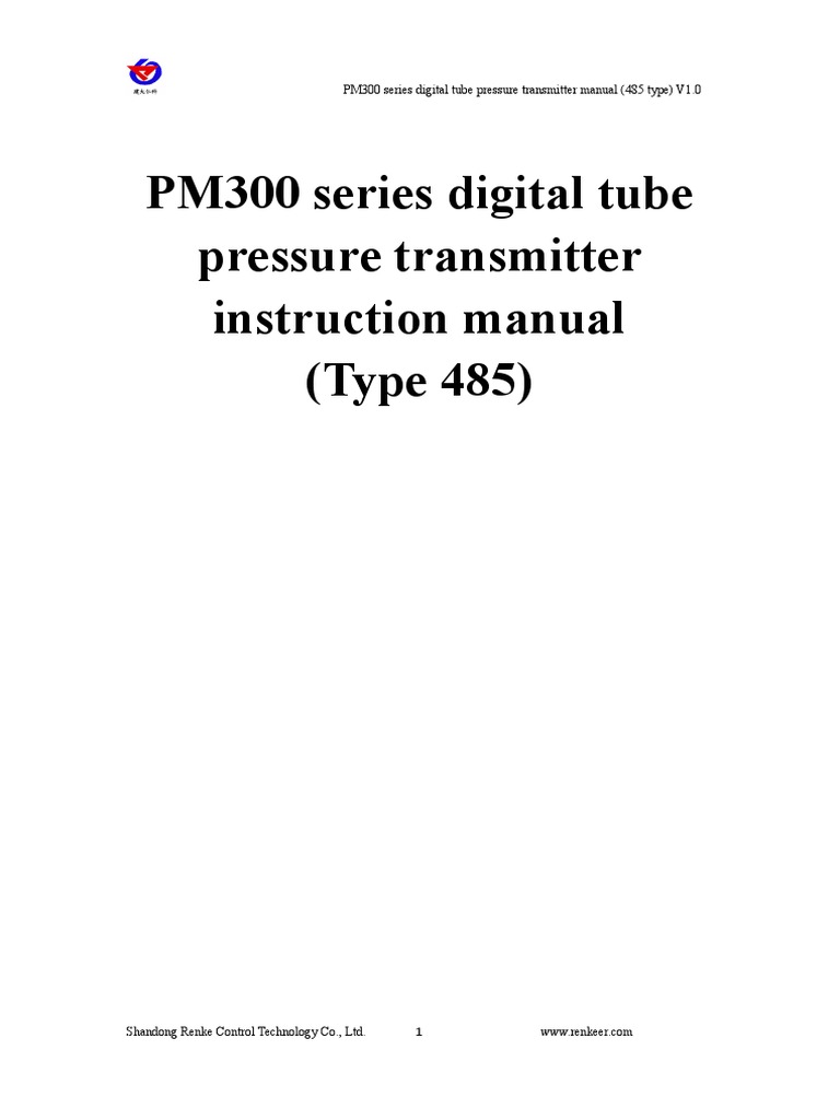 Pressure Transmitter RS485 | PDF | Bit | Byte