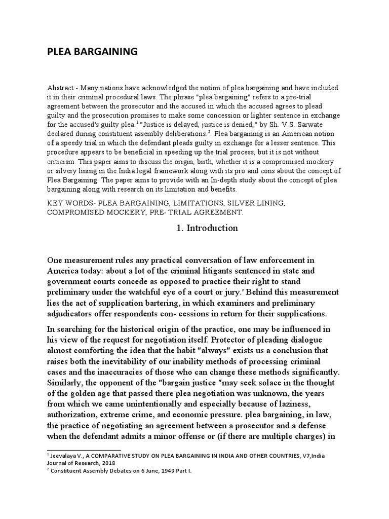 Plea Bargaining | PDF | Plea Bargain | Plea