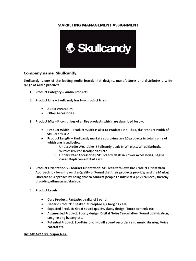 Marketing Management Assignment | PDF