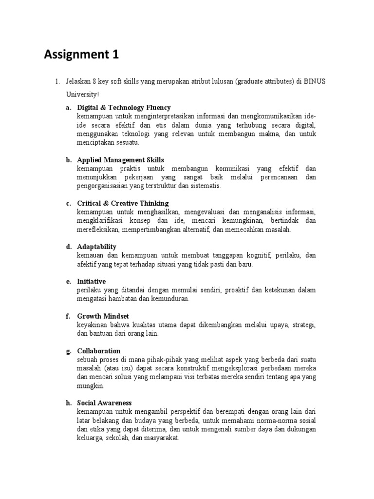 Assignment 1 - Enrichment SMT 5 | PDF | Karier & Perkembangan