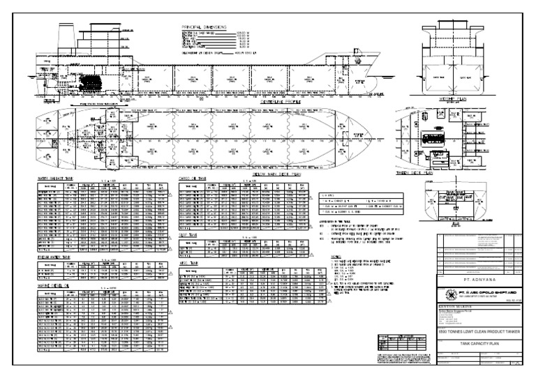 6088-G301r6 Tank Capacity Plan | PDF | Petroleum Industry | Shipping