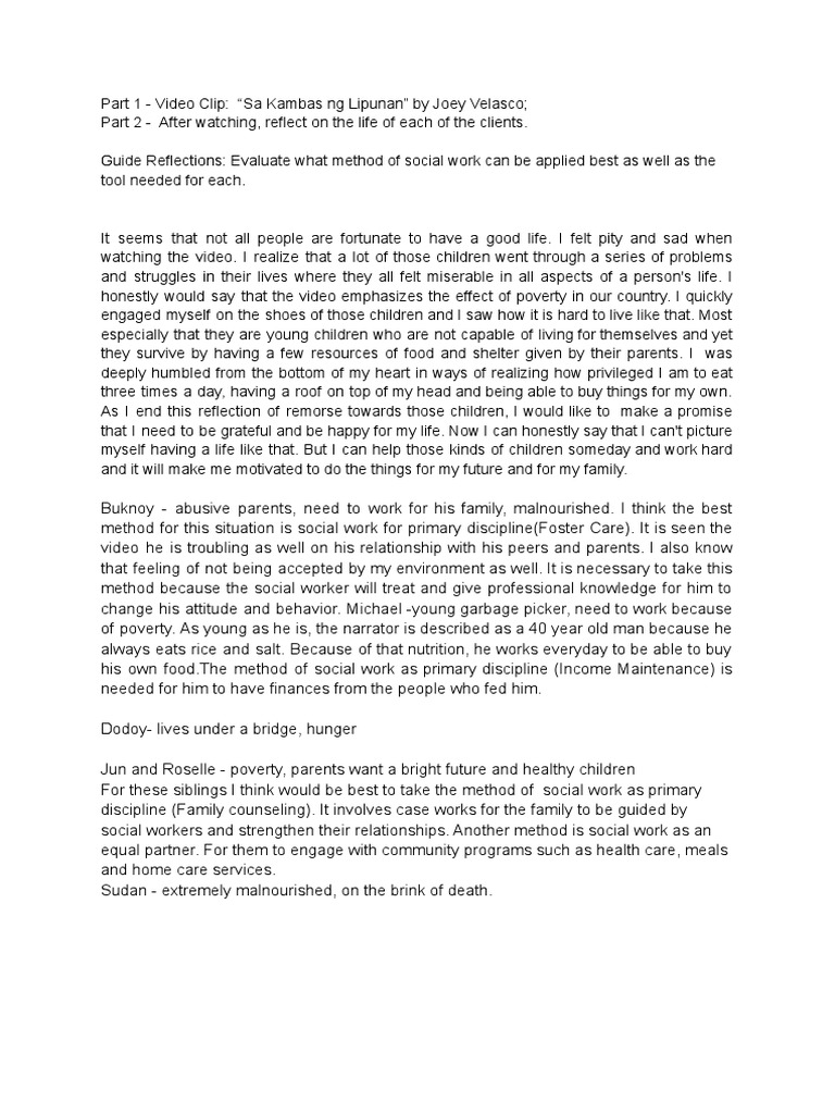 ELABORATE - Reflective Journal Writing - Sa Kambas NG Lipunan" by Joey ...