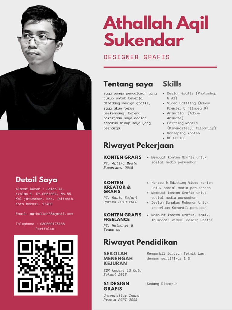 Profil Designer Grafis Athallah Aqil | PDF