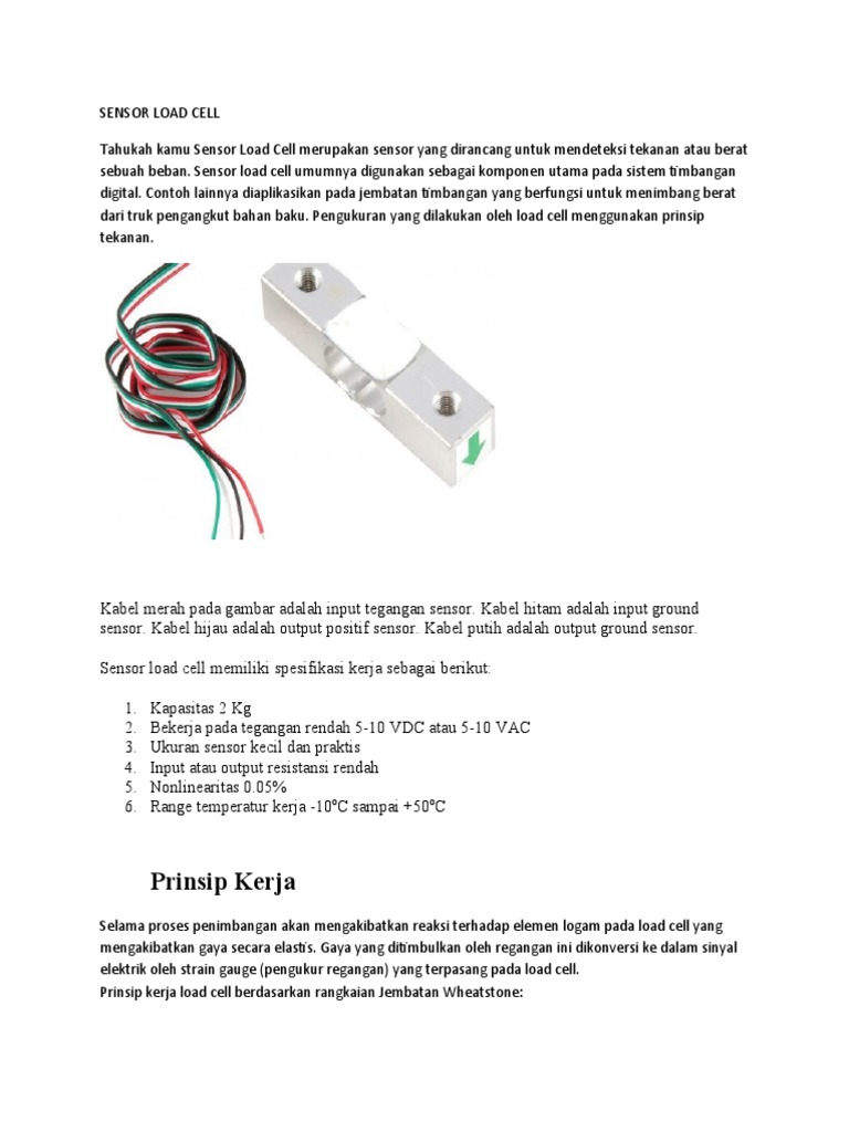 Sensor Load Cell | PDF
