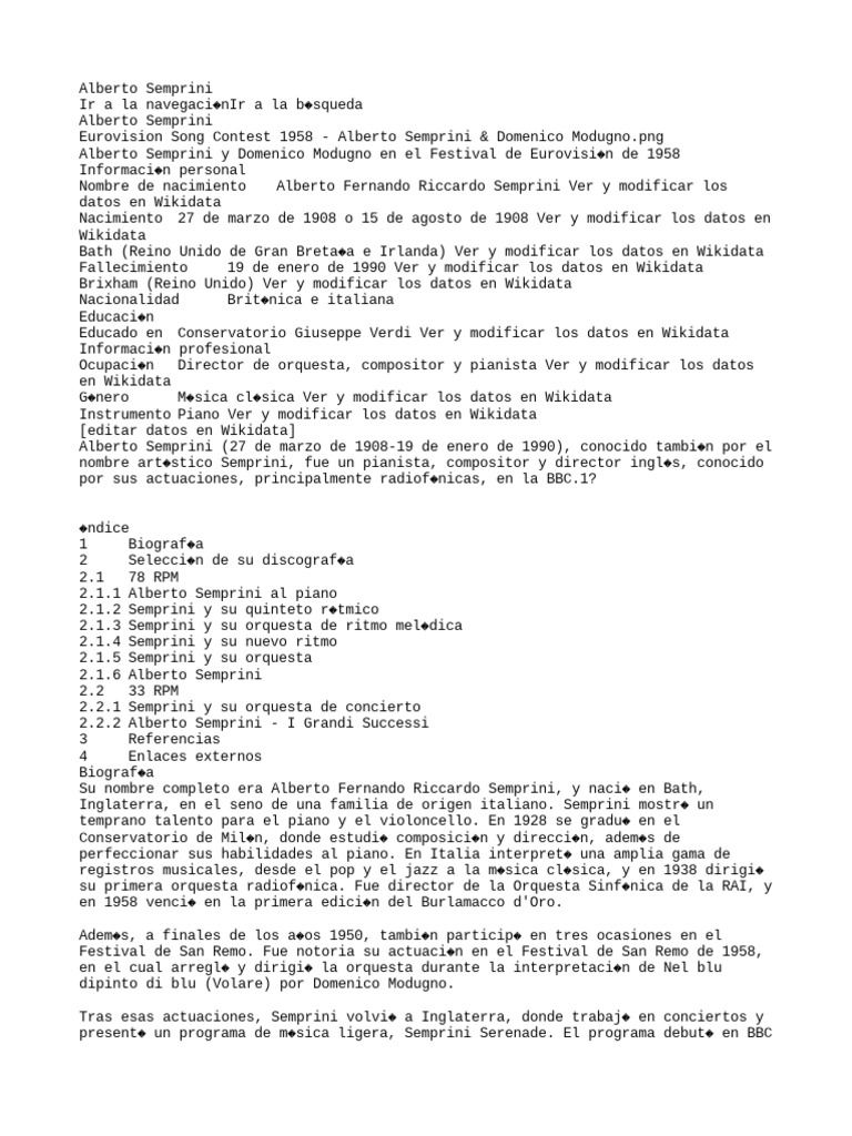 Alberto Semprini | PDF | Música clásica | Las artes escénicas