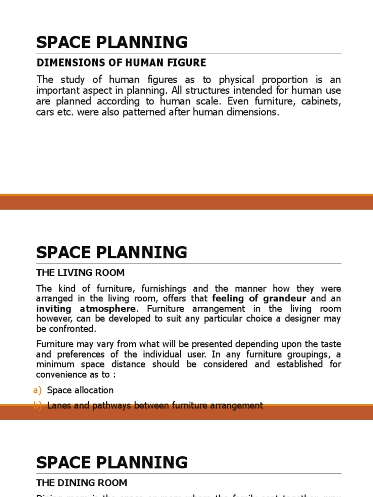 MODULE 7. Space Planning 2 Calculations Specifications.. | PDF ...