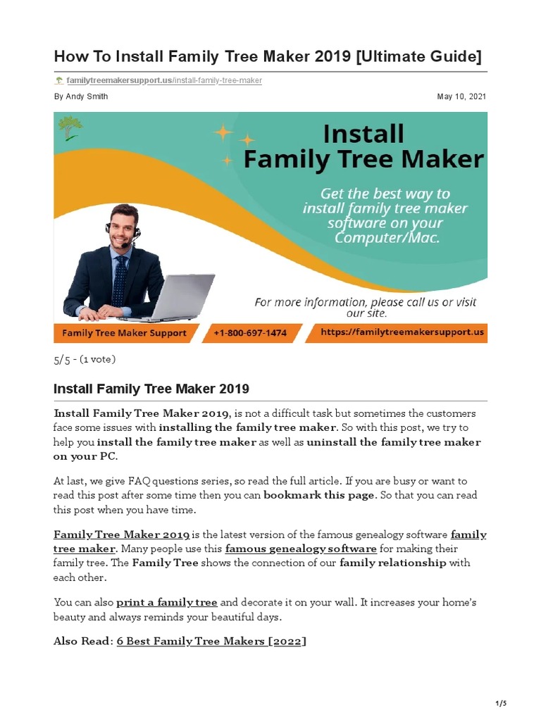 Familytreemakersupport - Us-How To Install Family Tree Maker 2019 ...