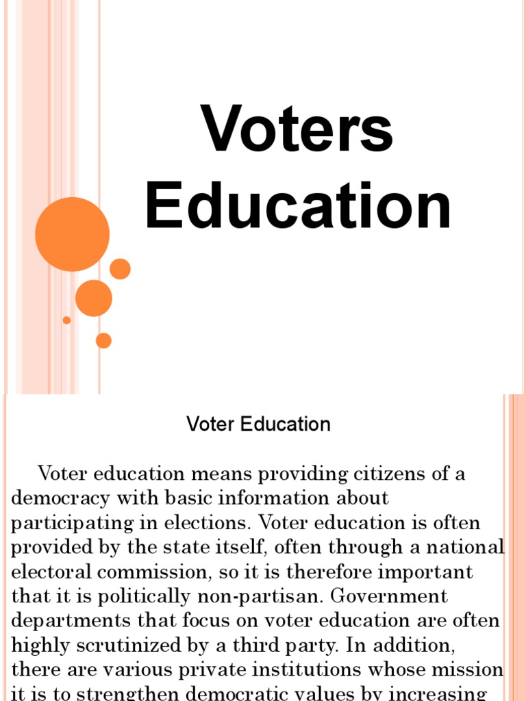 Voters Education | PDF | Veto | Voting