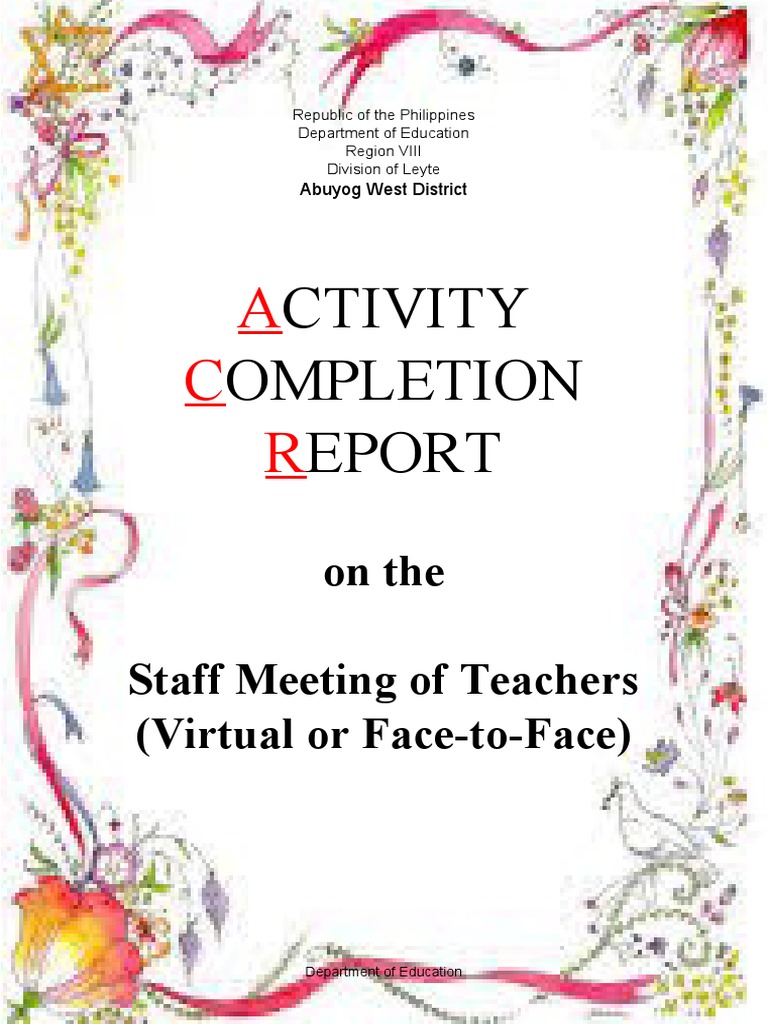 ACR-Staff Meeting | PDF | Behavior Modification | Learning