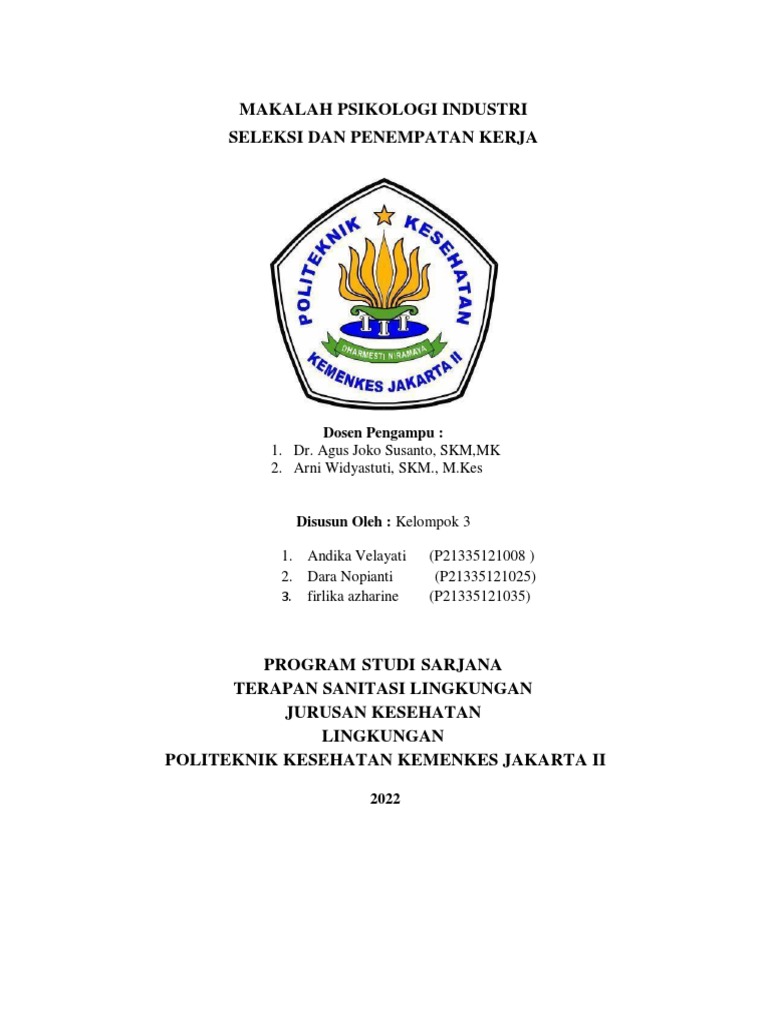 Kelompok 3 - Makalah Seleksi Dan Penempatan Kerja | PDF | Karier & Perkembangan