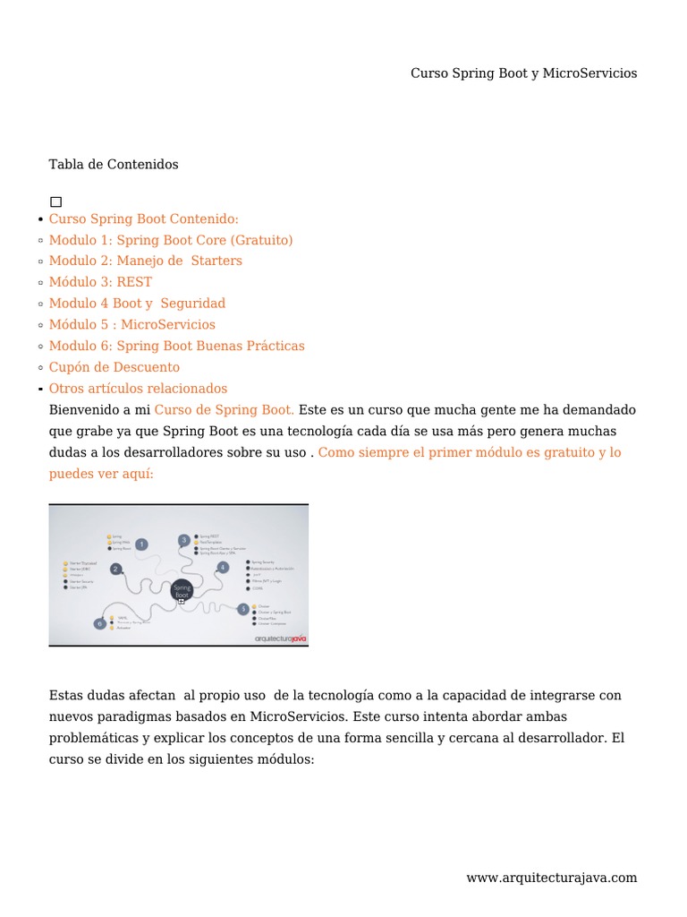 Curso Spring Boot y MicroServicios | PDF | Software | Desarrollo de ...