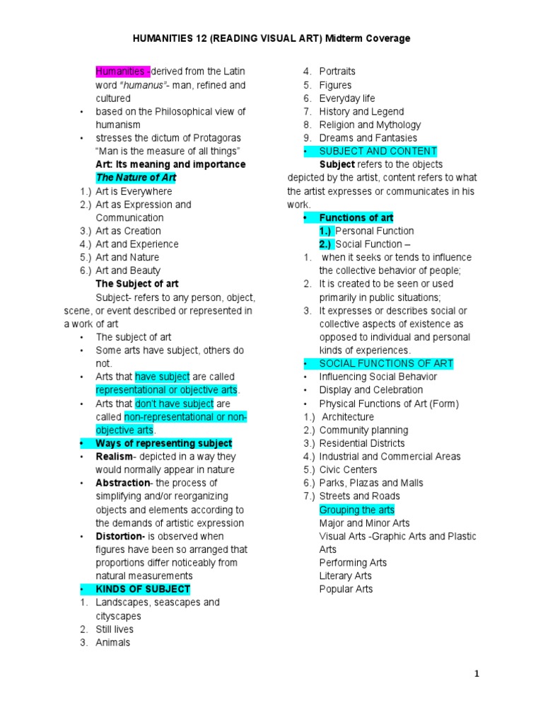 Humanities | PDF | The Arts | Paintings