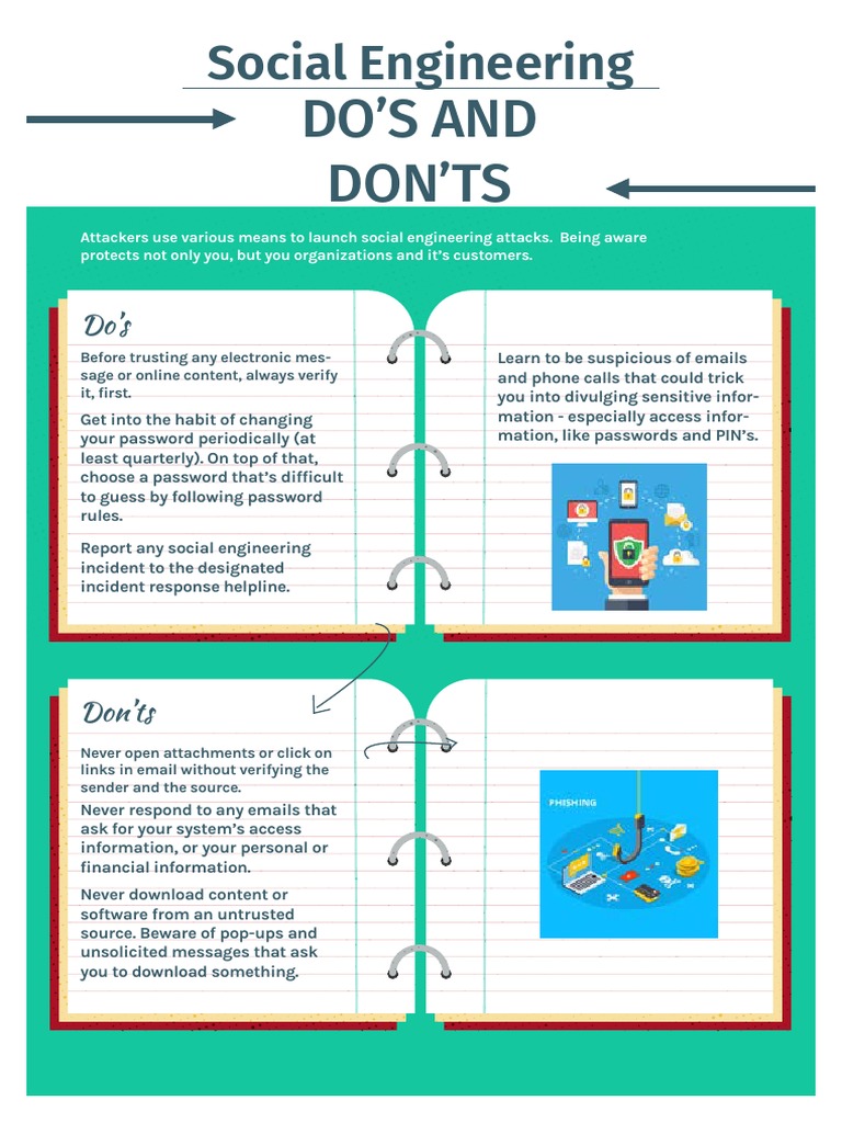 Social Engineering Do's and Don'Ts | PDF