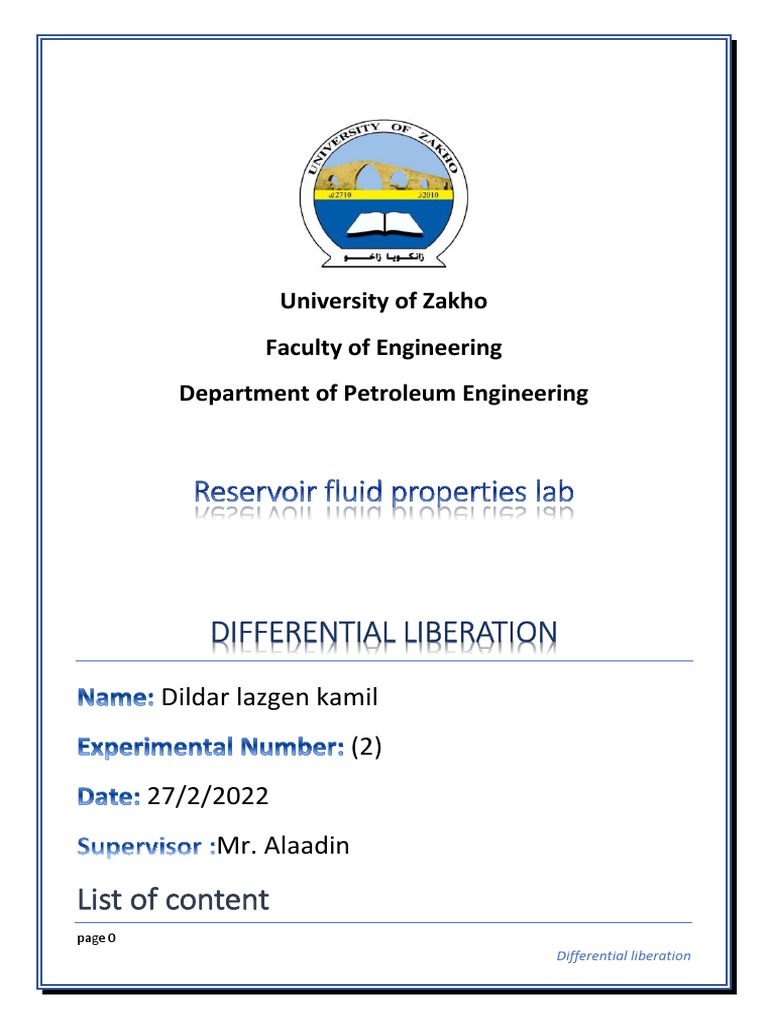 Differential Liberation Test Overview | PDF | Gases | Pressure