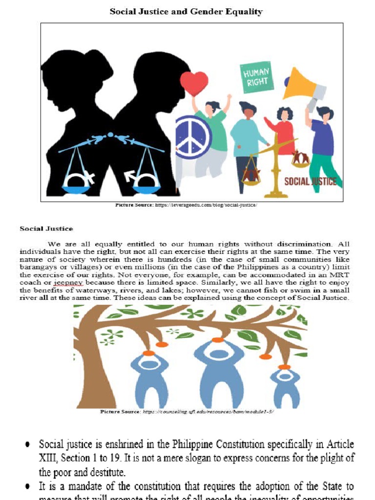 Social Justice and Gender Equality | PDF