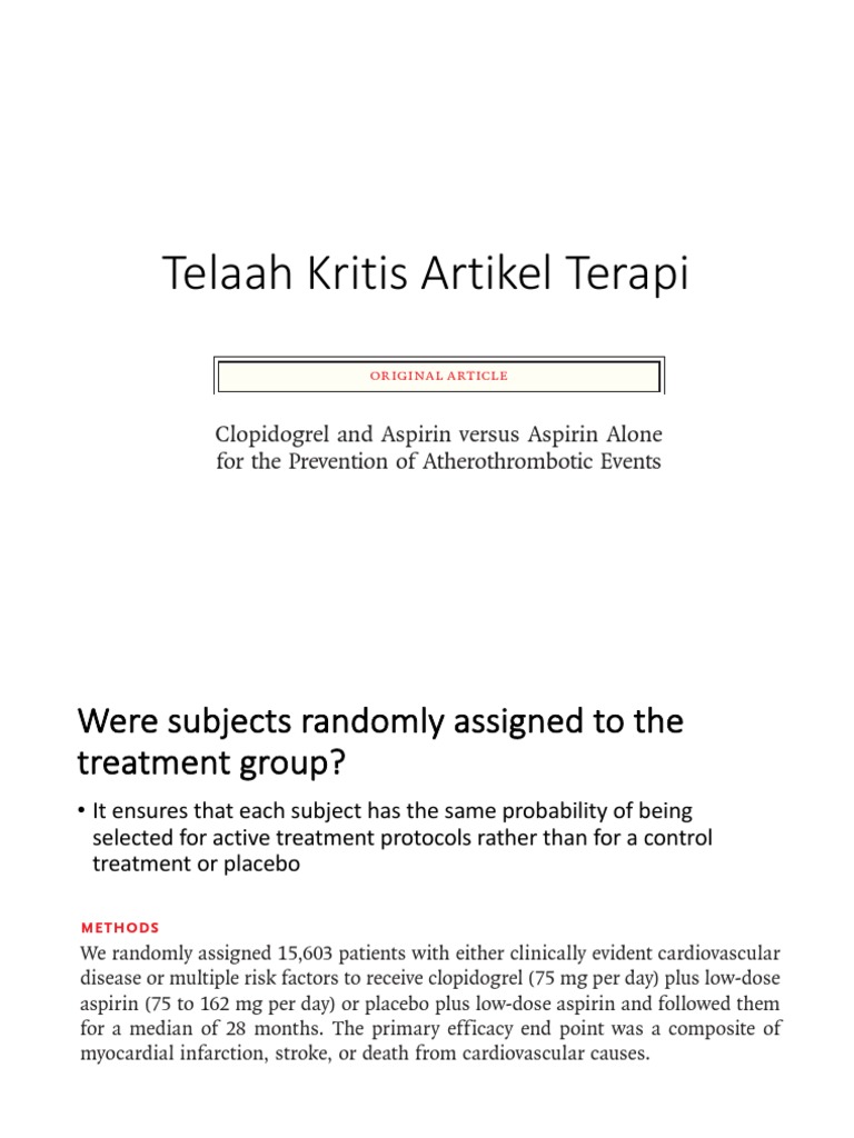 Telaah Kritis Artikel Terapi PZ 2020 | PDF | Stroke | Cardiovascular Diseases
