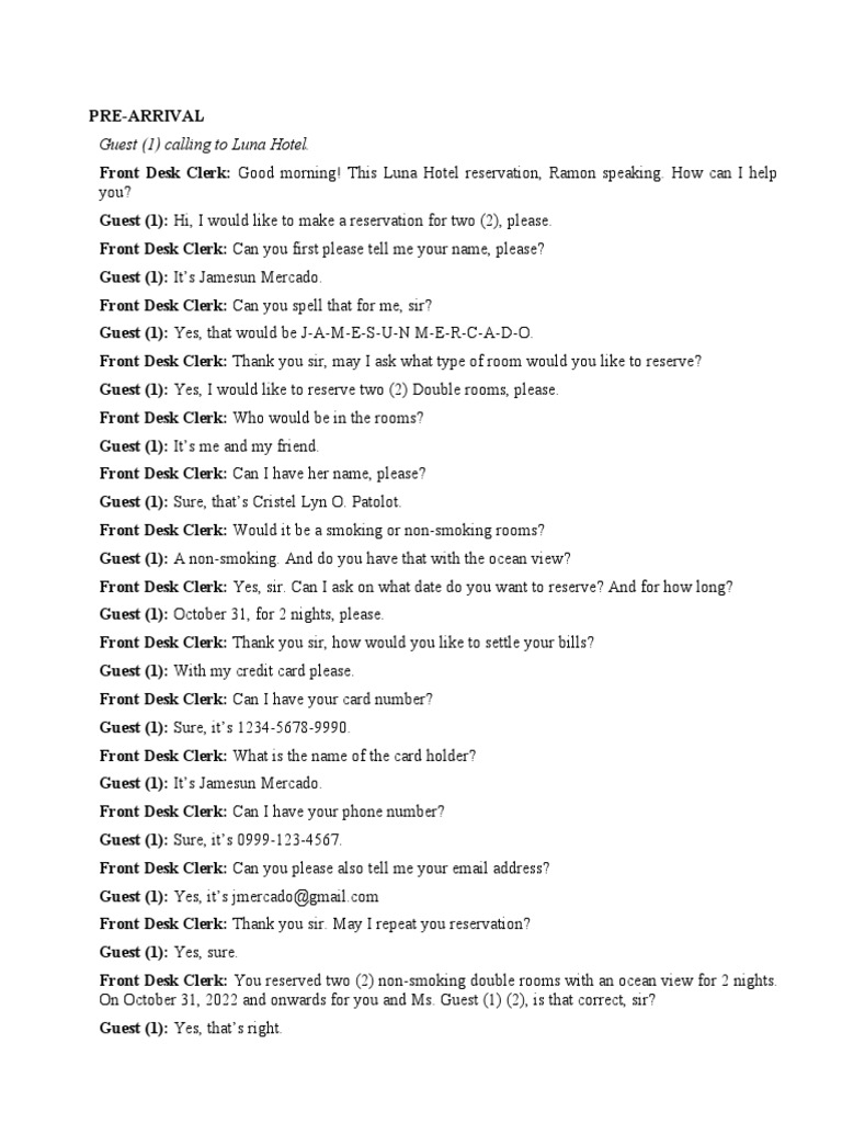 Guest Cycle Video Script-Fo | PDF