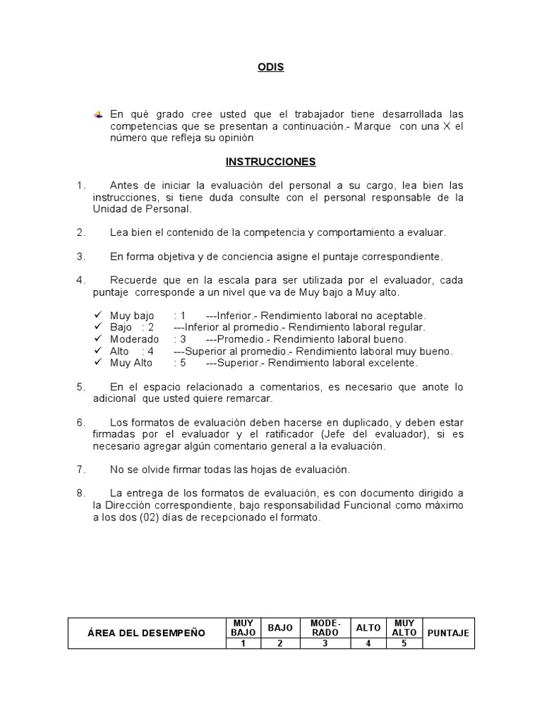 A. Odis | PDF | Evaluación