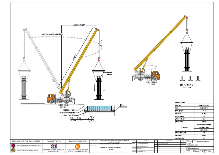 NSCR-EX Project Lifting Plan Drawing | PDF