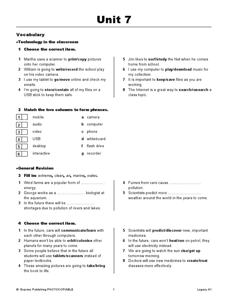 07 LEGACY A1 Unit 7 | PDF | Sun | Solar System