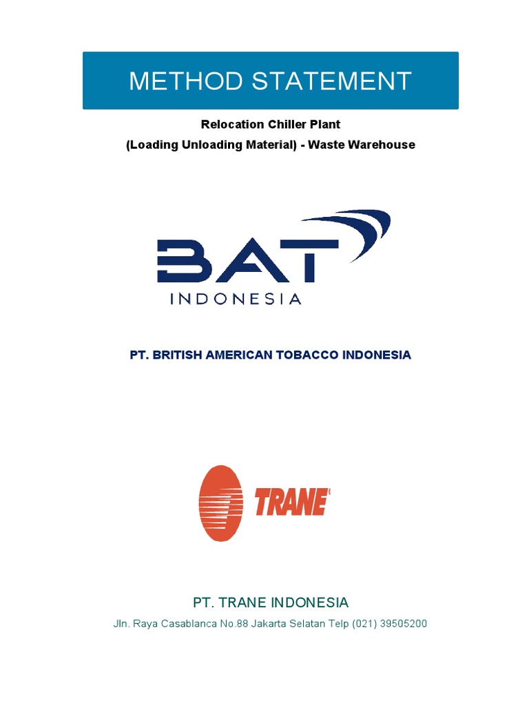Method Statement - Loading Unloading Material (BAT) Malang (APPROVED) | PDF